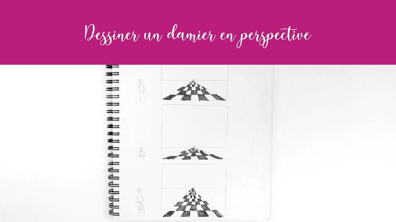 Dessiner un damier en perspective - YouTube