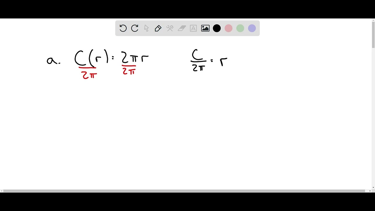 The circumference C of a circle is a function of its radius given by C ...