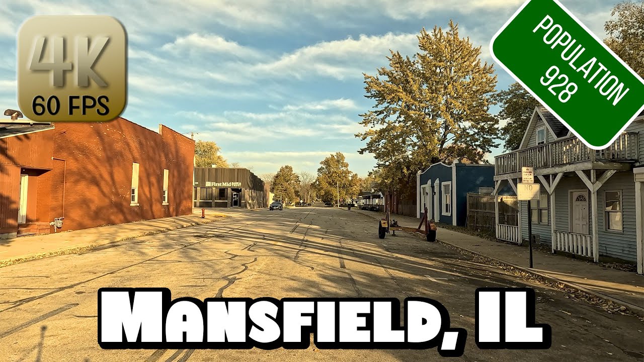 Driving Around Small Town Mansfield, Illinois in 4k Video - YouTube