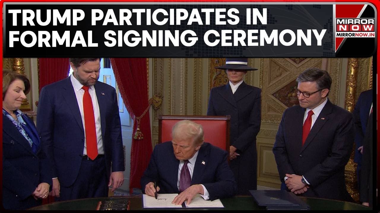 Trump Takes Oath; Participates In Formal Signing Ceremony At The US ...