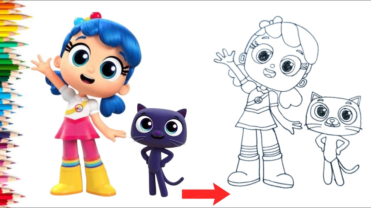 How to draw a True.Drawing and coloring True Rainbow for kids . - YouTube