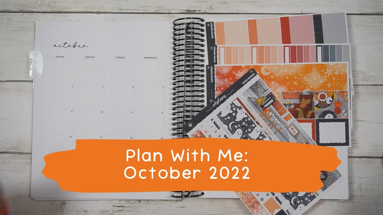 Monthly Plan with Me // October 2022 // OKPLANS Hybrid Planner - YouTube