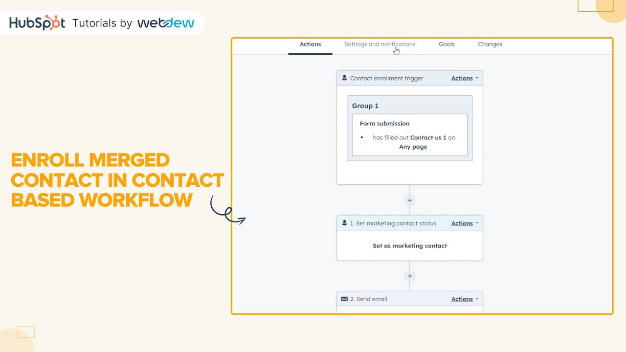 How to enroll Merged Contacts in Contact-based Workflow - YouTube
