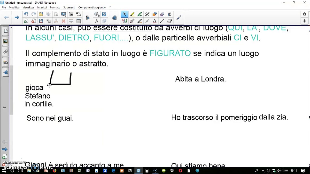 Complemento di stato in luogo - YouTube
