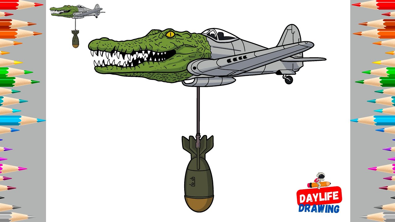 How to Draw Bombardino Crocodilo | Step-by-Step Drawing Tutorial - YouTube