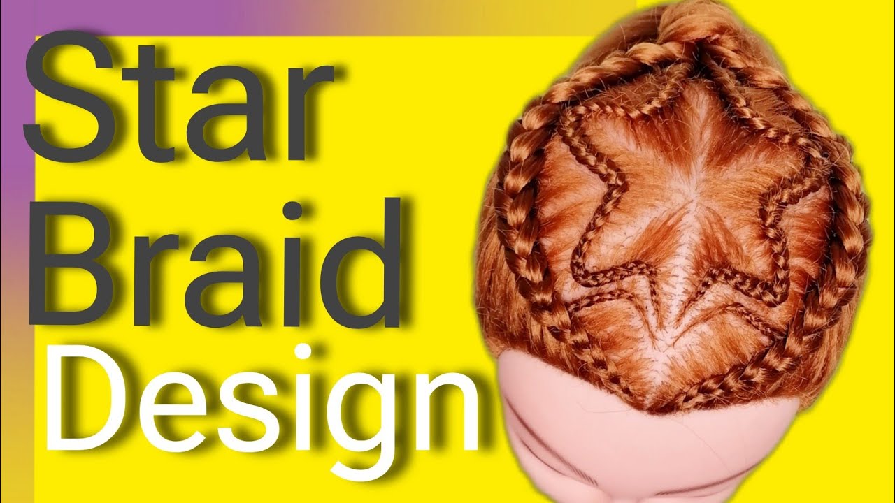 Cornrows Braid Star shape Tutorial⭐ Beginners friendly - YouTube
