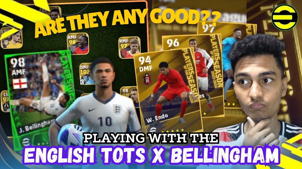 I PLAYED WITH BELLINGHAM AND THE ENGLISH TOTS 🤯🤯 ️ #efootball2024mobile ...