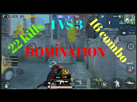 DOMINATION Game play | 22 kills | 16 combo | 1 vs 3