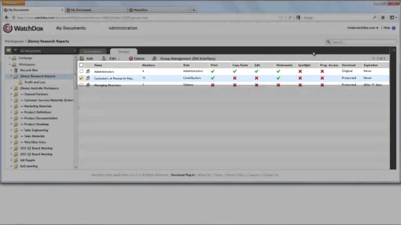WatchDox Demo Workspaces - YouTube