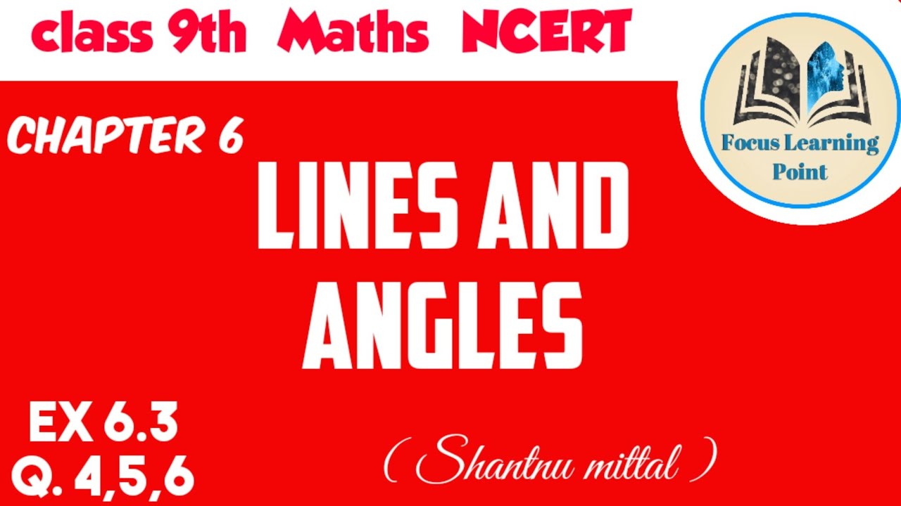 Class 9th Maths | Chapter 6 | Ex 6.3 sum 4,5,6 - YouTube