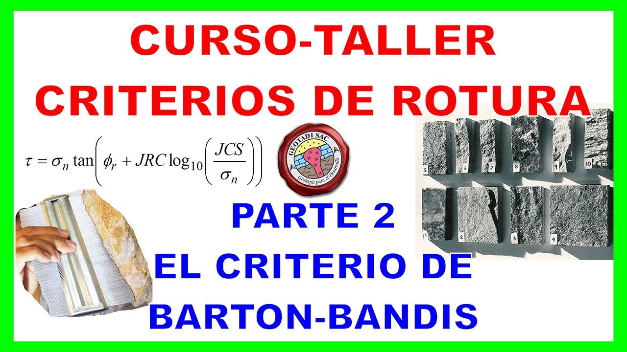 CRITERIOS DE ROTURA 3/6 - El criterio de rotura de Barton-Bandis - YouTube
