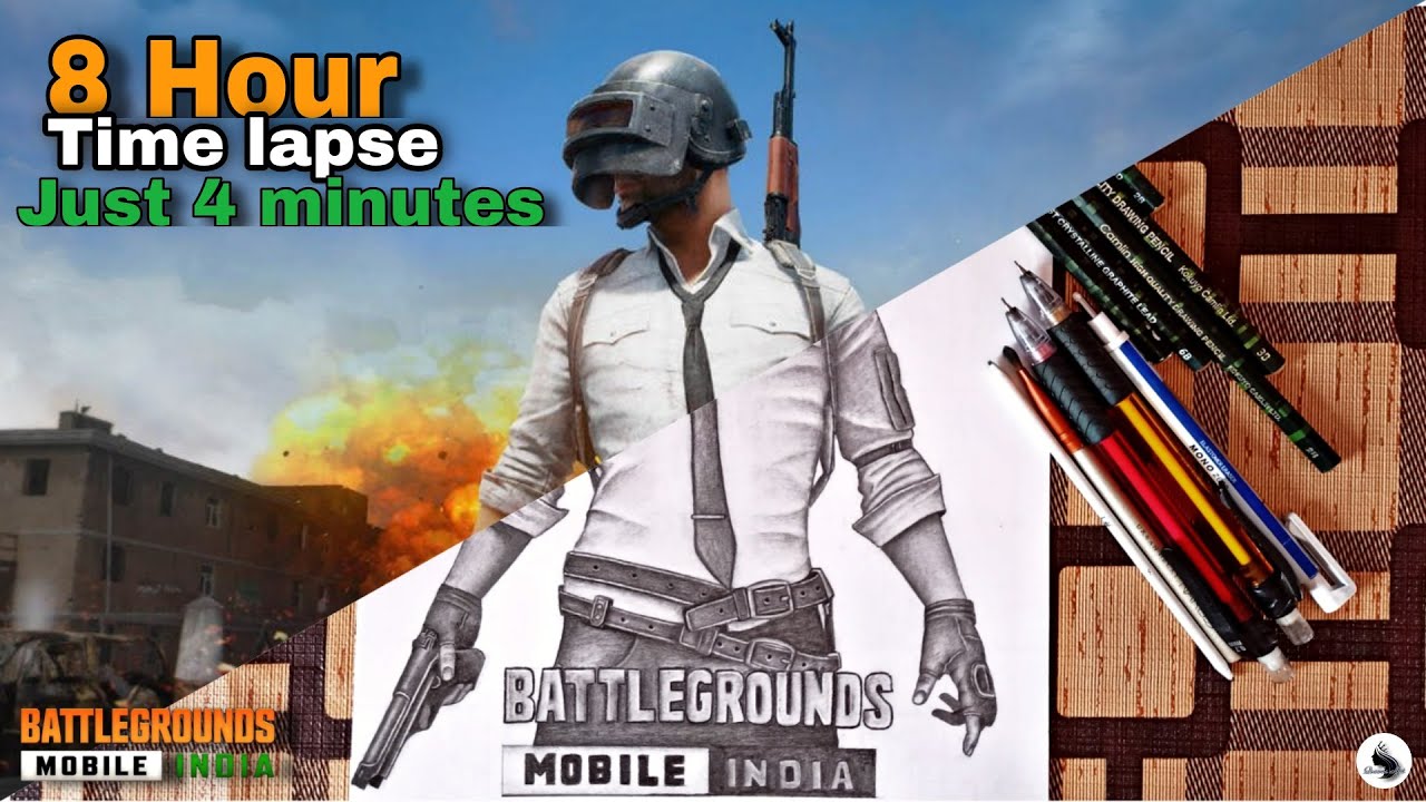 Draw BGMI Character | Drawing Battlegrounds Mobile India Game Man ...