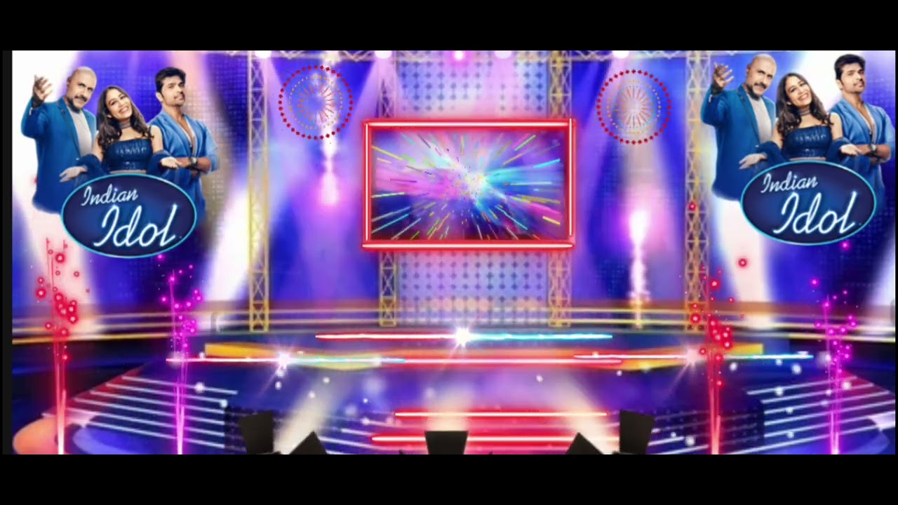 || Background WITH LIGHTS and mix design light|| bord Stage, Indian ...