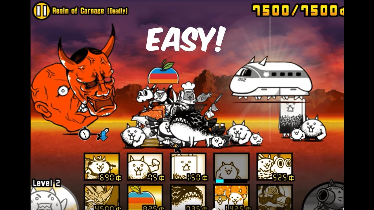 The battle cats | How to beat Realm of Carnage EASILY!! - YouTube