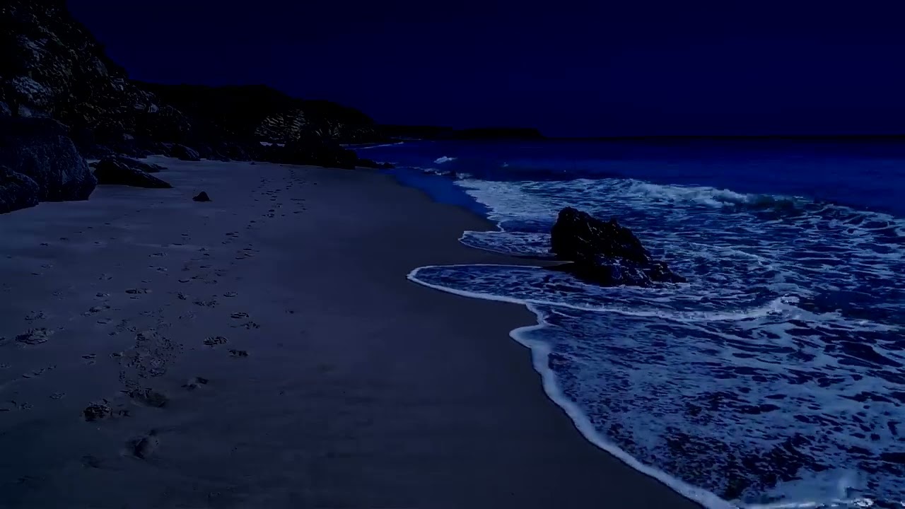 Red Noise Of Sea Waves, Deep Sleeping On A Shore with Ocean Sounds ...