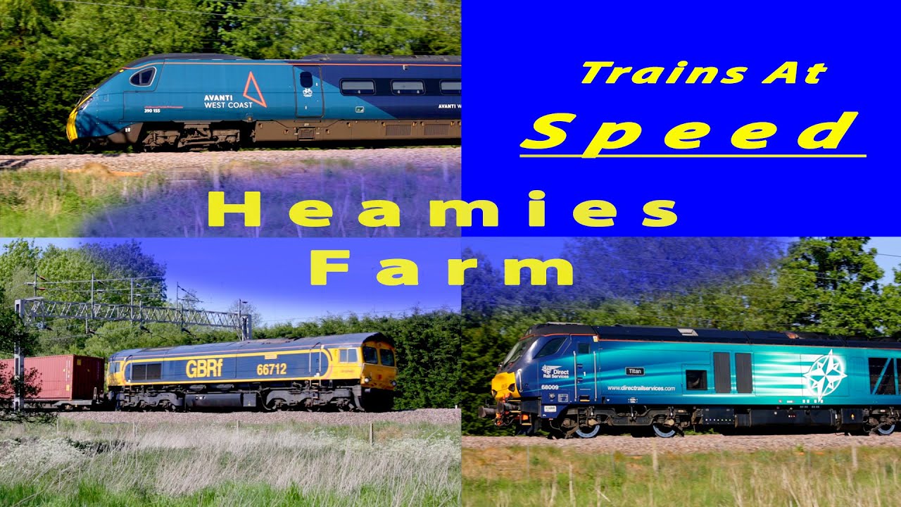 Heamies Farm - Trains at SPEED on the West Coast Mainline - YouTube