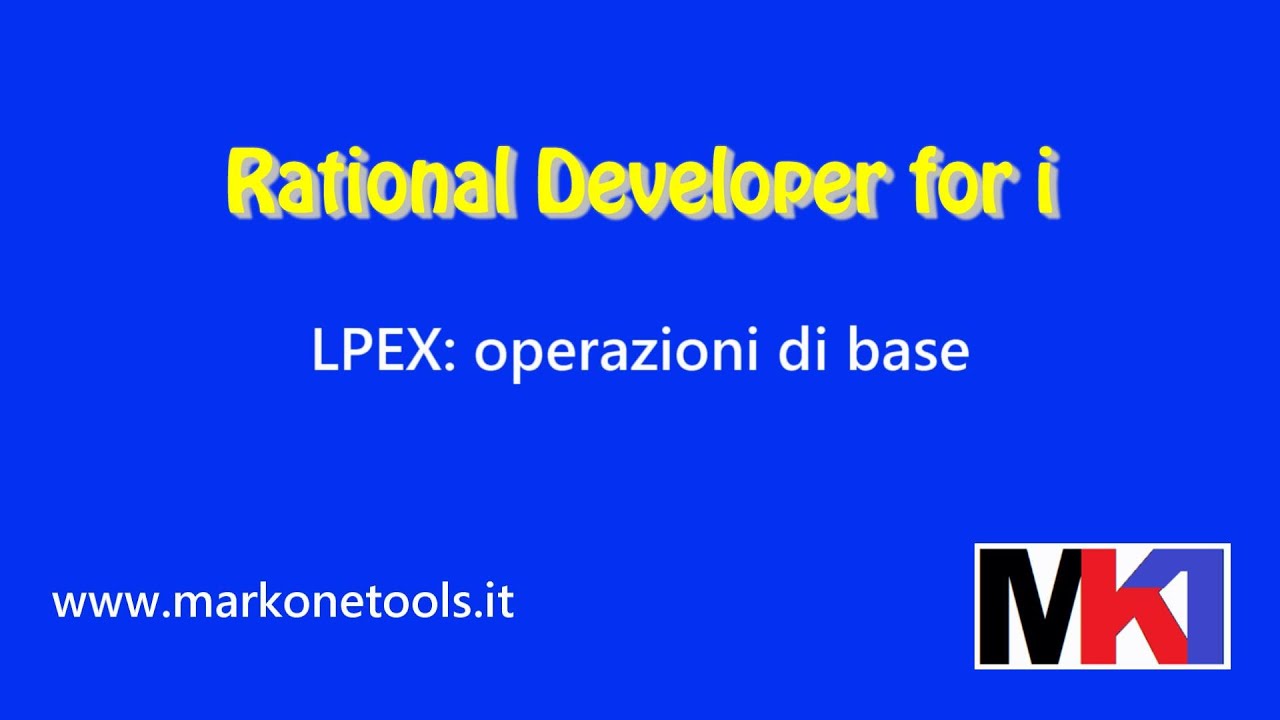 Rational Developer for i (RDi) - 10 - LPEX operazioni di base - YouTube