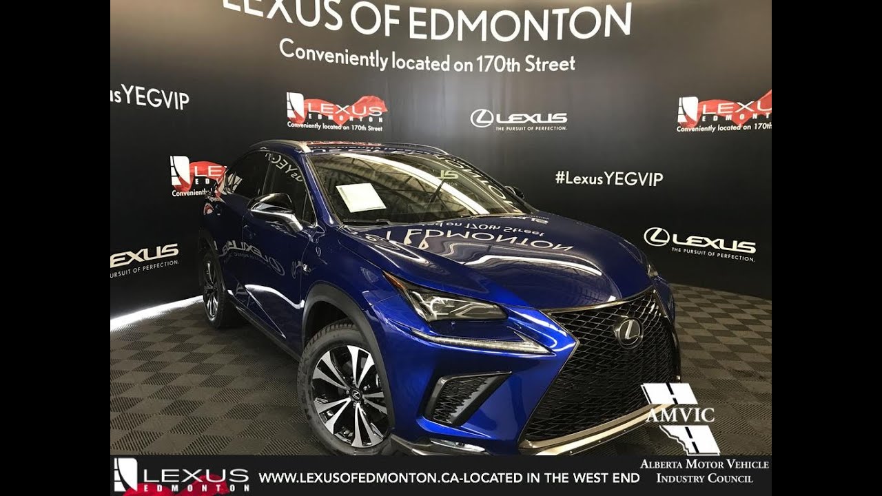 Blue 2019 Lexus NX 300 F Sport Series 2 Review - Edmonton Alberta - YouTube