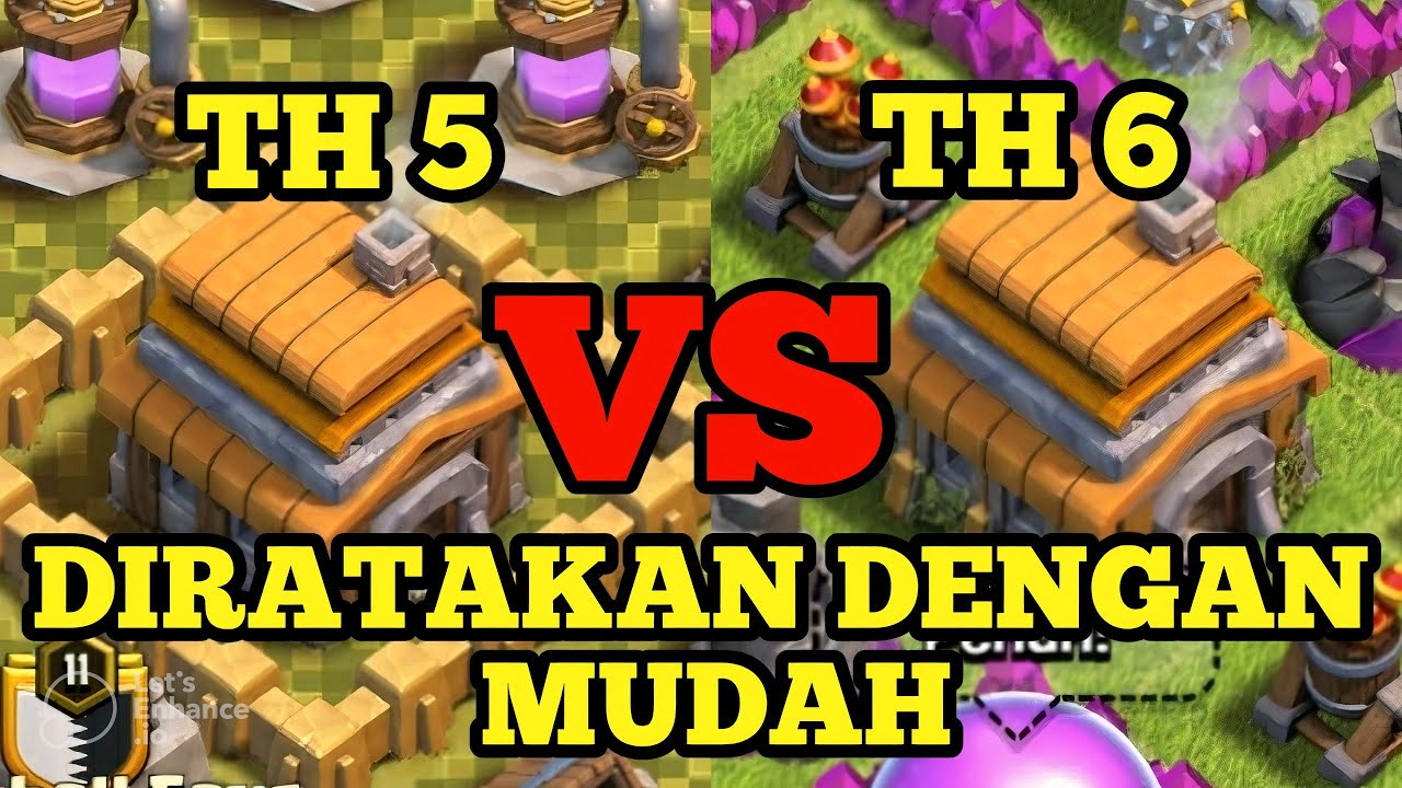 CARA MUDAH WAR TOWN HALL 5 COC / TH 5 VS TH 6 | CLASH OF CLANS - YouTube