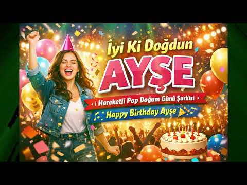 İyi Ki Doğdun Ayşe 🎉 | Hareketli Pop Doğum Günü Şarkısı | Happy Birthday Ayşe