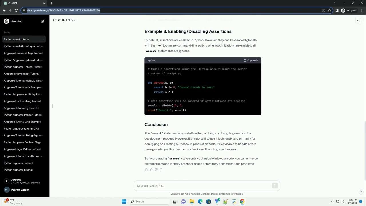 python assert command - YouTube