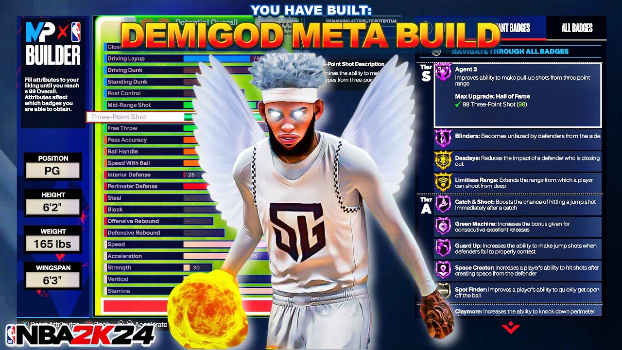 THE 3 BEST “DEMIGOD” META GUARD BUILDS on NBA 2K24! BEST PROAM/STAGE ...