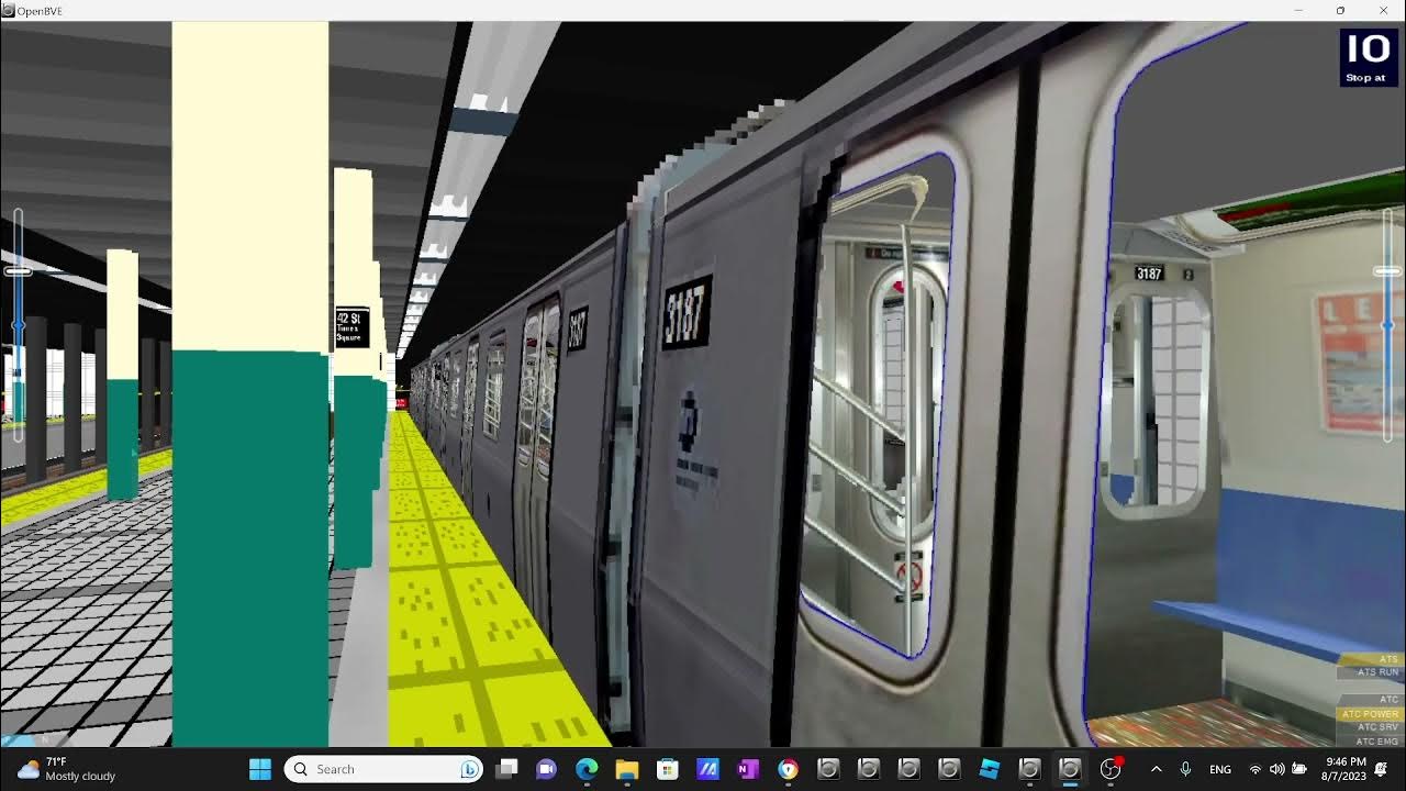 Openbve R179A V7 Alstom R Train Arriving & Departing at time square 42nd street - YouTube