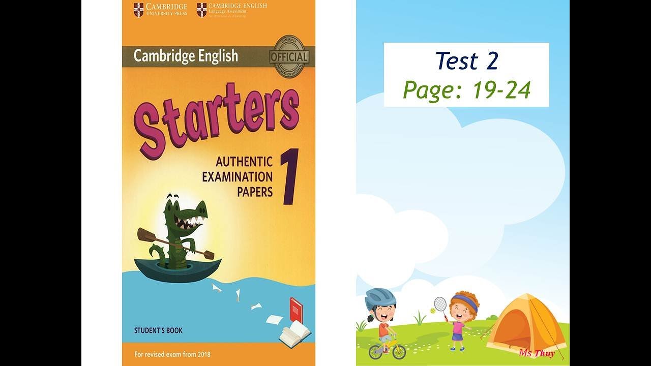 Starters 1 TEST 2 Authentic Examination Papers - Listening Tests 2 ...