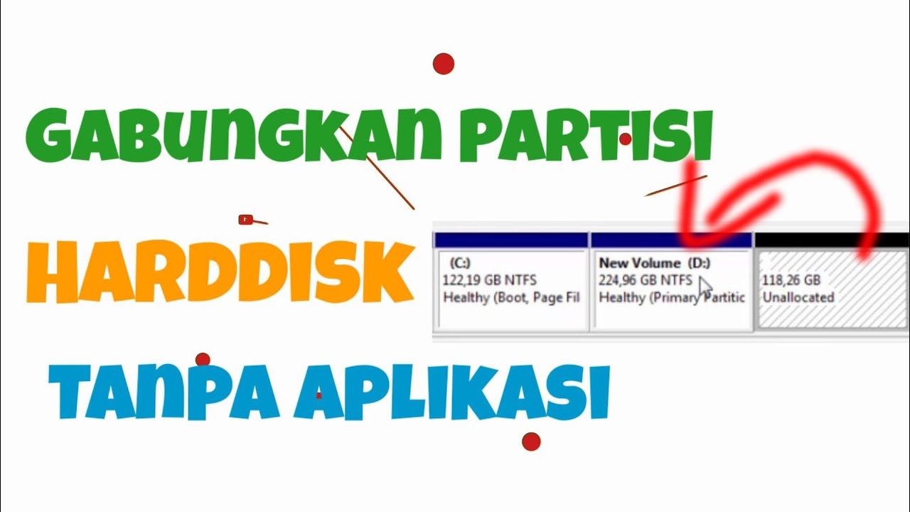 Cara menggabungkan partisi harddisk tanpa aplikasi - YouTube