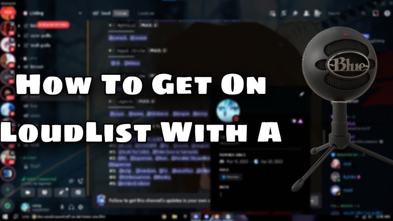 HOW TO LOUD MIC ON A BLUE SNOWBALL | HOW TO GET ON LOUDLIST WITH A BLUE ...