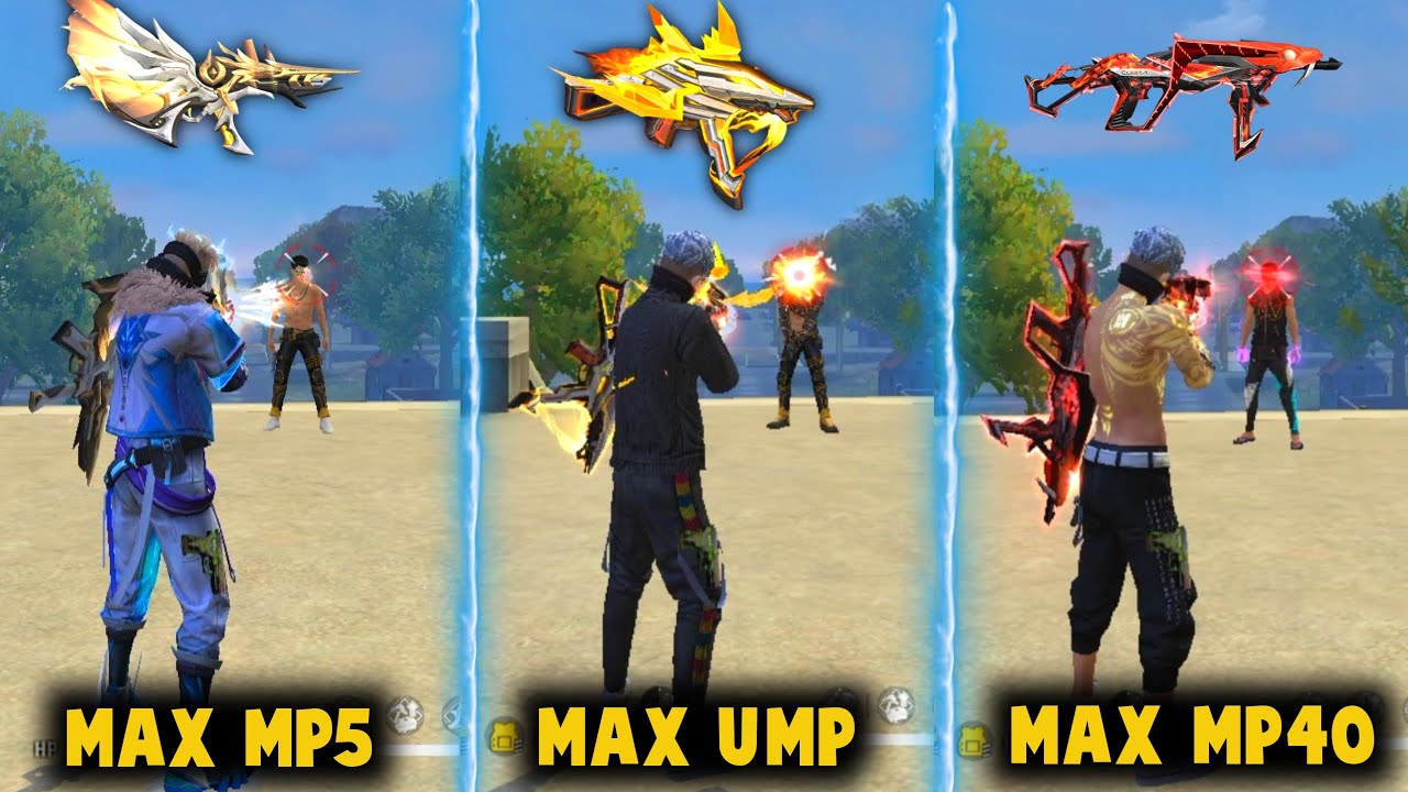 MAX UMP VS MAX MP40 VS MAX MP5 DAMAGE ABILITY TEST | BEST EVO SMG GUN ...