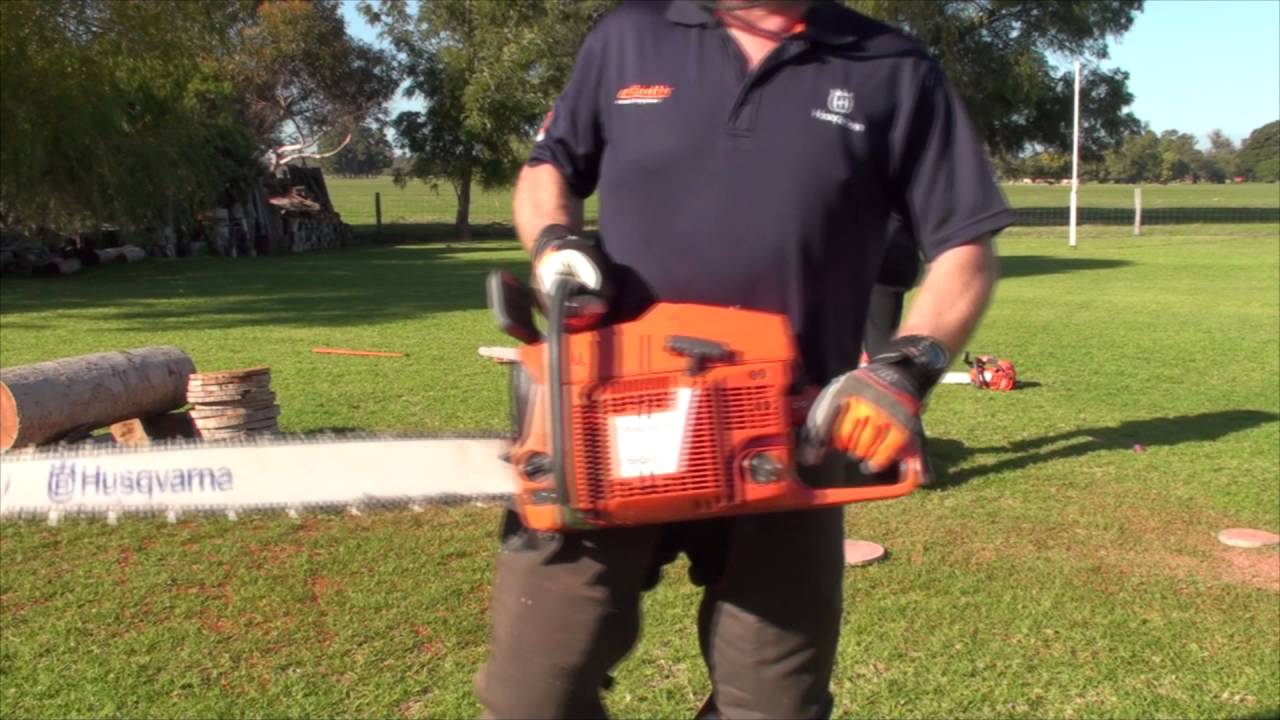 Husqvarna 3120XP Chainsaw Speed Test 300mm - YouTube