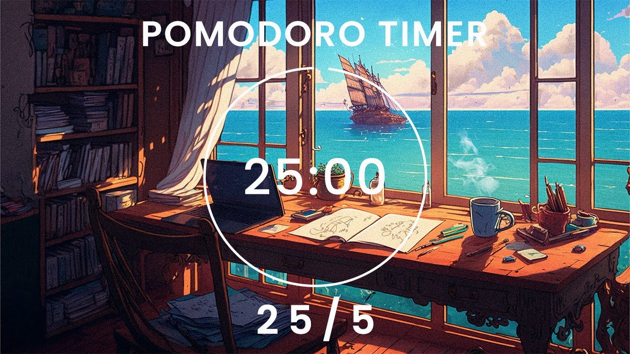 Pomodoro Timer 25/05 📚 Focus Music 🎶 Maximize Productivity ...