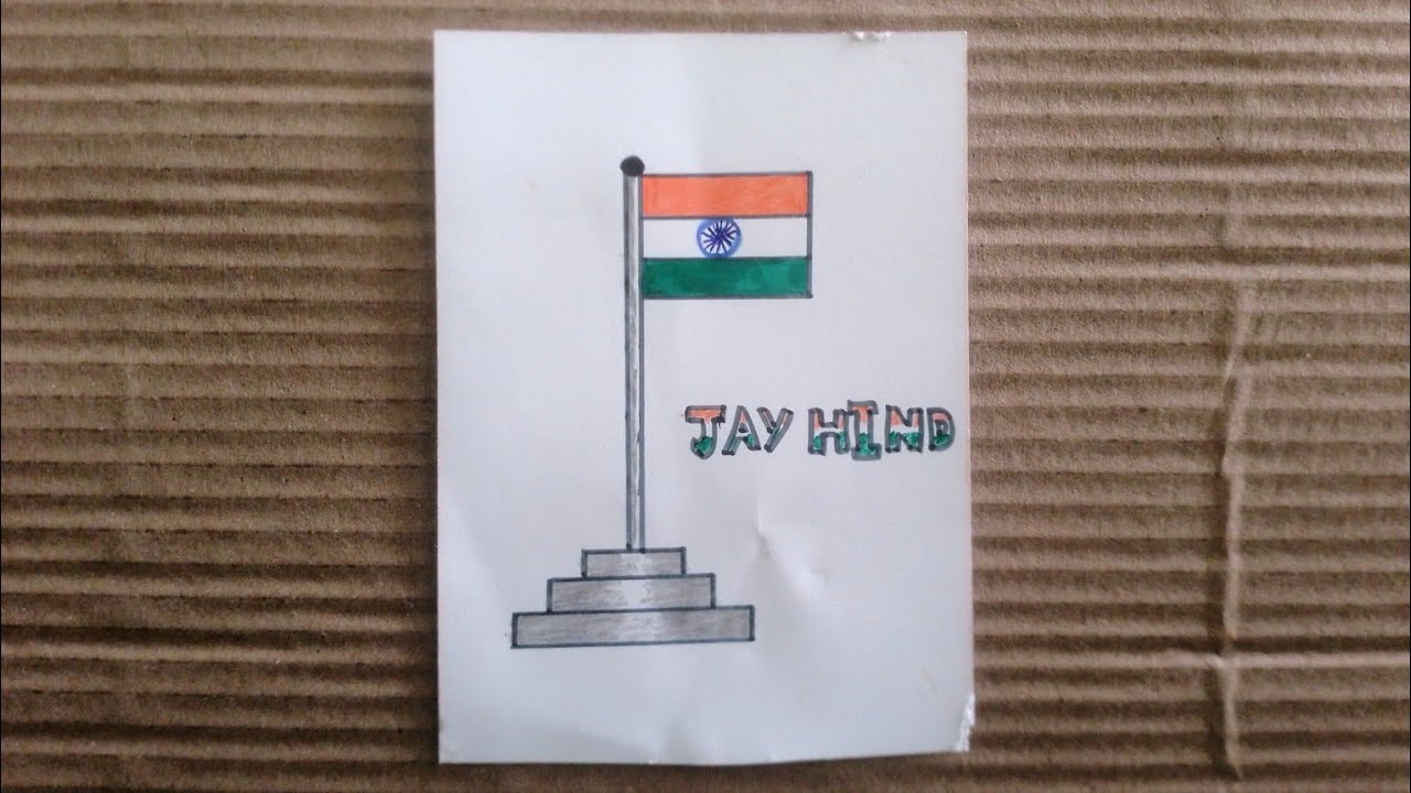 Republic day drawing flag / easy drawing step by step / how to draw ...