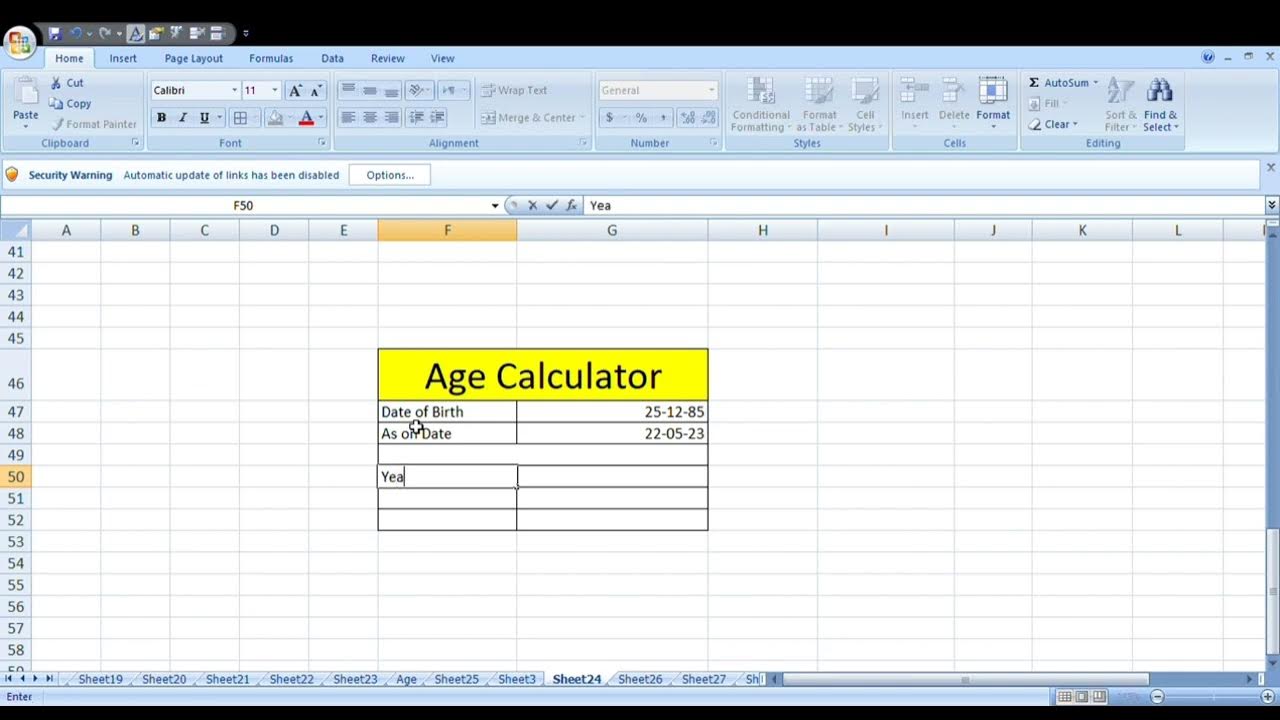Age Calculator!! How to calculate age !!Date of Birth !! - YouTube