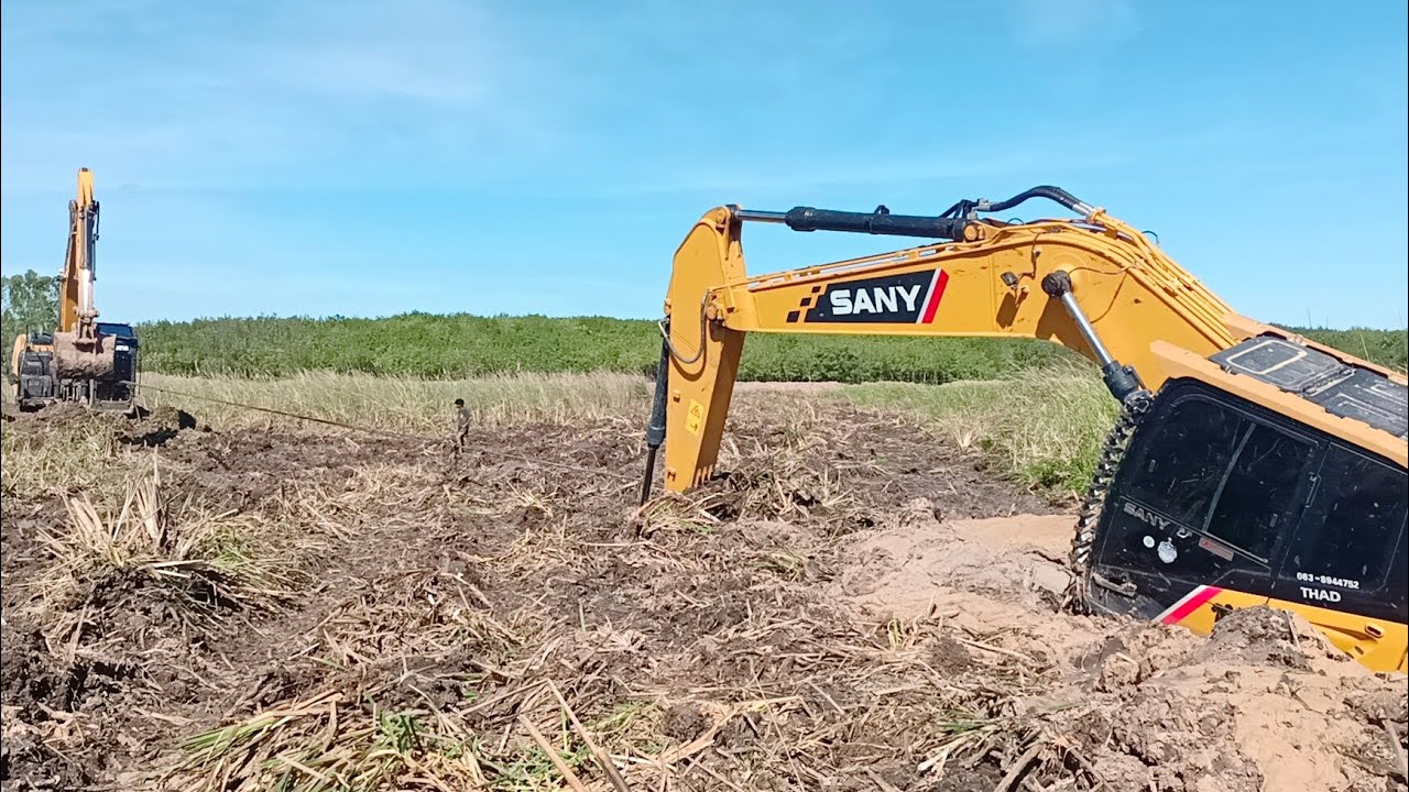 ภาระกิจกู้เจ้าSANY 200C เริ่มขึ้นแล้ว งานนี้จะรอดหรือล่วง - YouTube