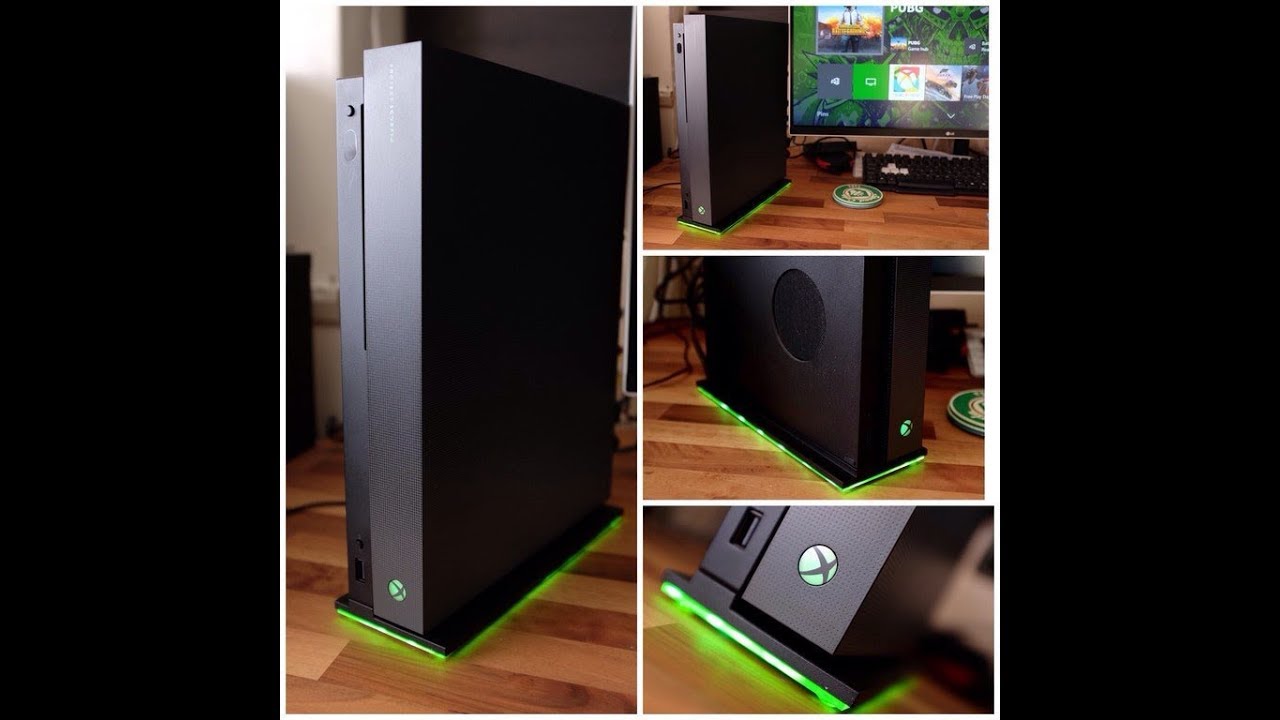Modded XBOX ONE X 4K Lean Green Machine & RGB Light Stand - YouTube