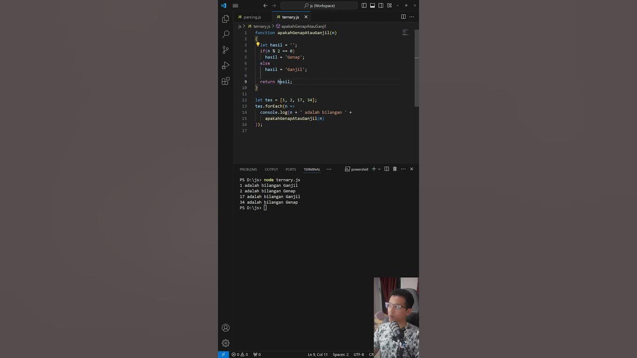 Ternary Operator Skysen Coding Code Programming Javascript Front End Developer Genap