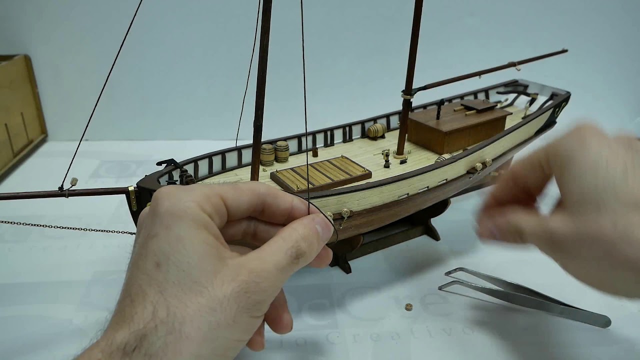 PALOS 75- Como hacer los obenques 1. POLARIS - Modelismo Naval - YouTube