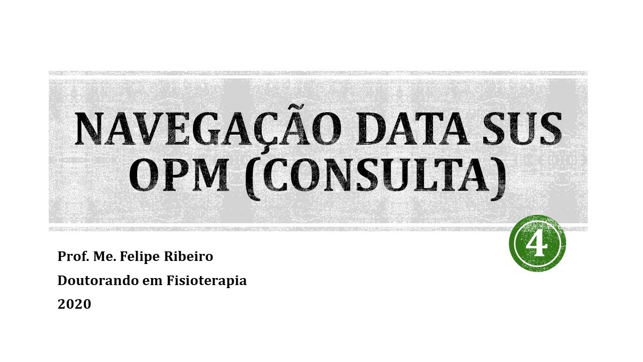 AULA 4 - NAVEGAÇÃO DATA SUS OPM - YouTube