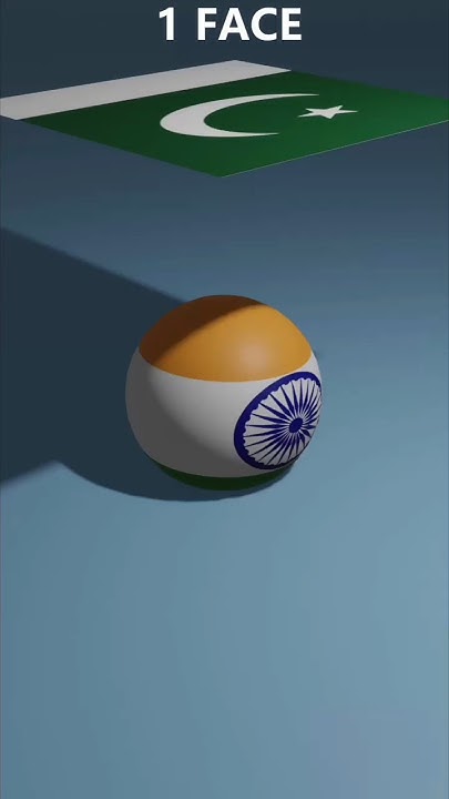 India Flag ball Vs Pakistan Flag Cloth Simulation #clothsimulation #3dart #asmr #animation # ...