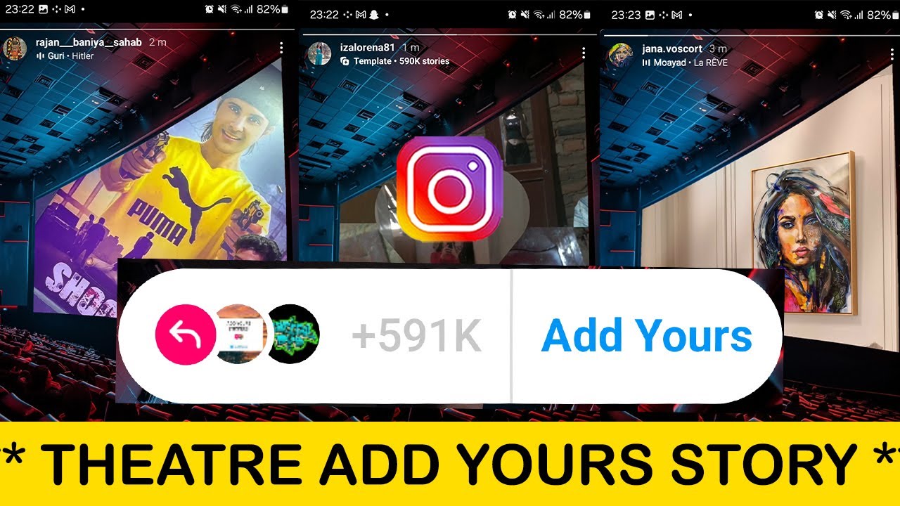 Movie Theatre Cinema Hall Screen Add Yours Story | Trending Instagram ...