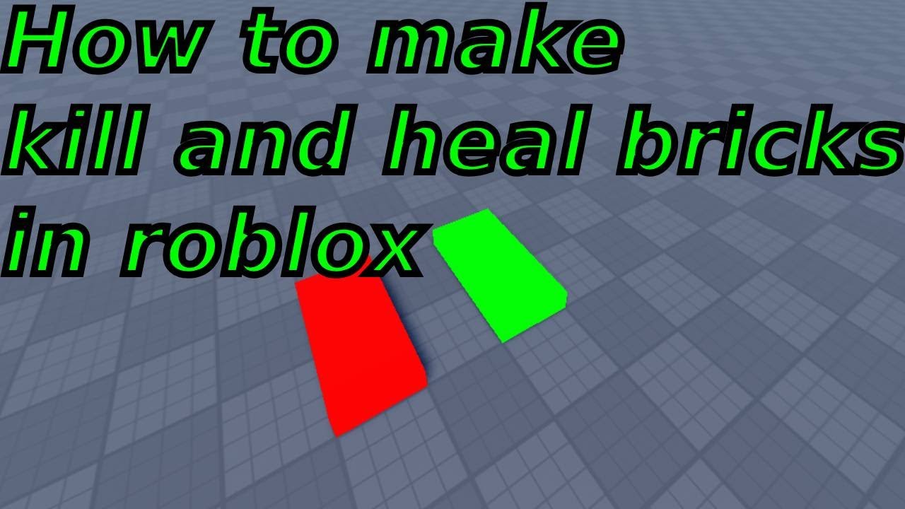 How to make kill bricks in Roblox studio - YouTube