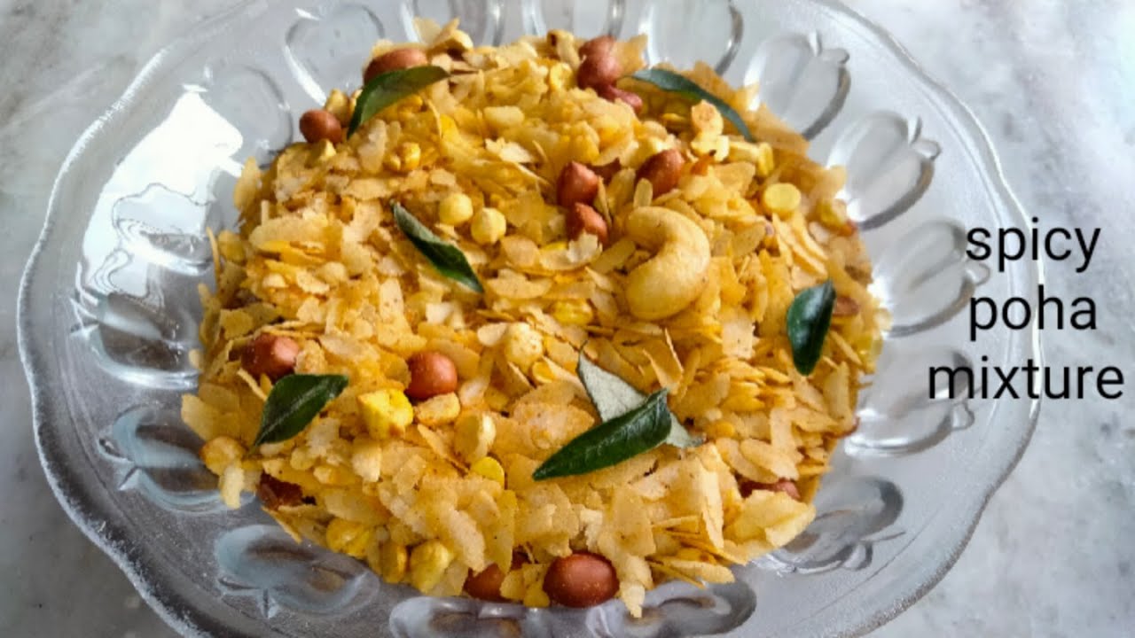 spicyగా|Poha mixture|Atukula mixture|Poha recipes|Atukula recipes|Poha ...