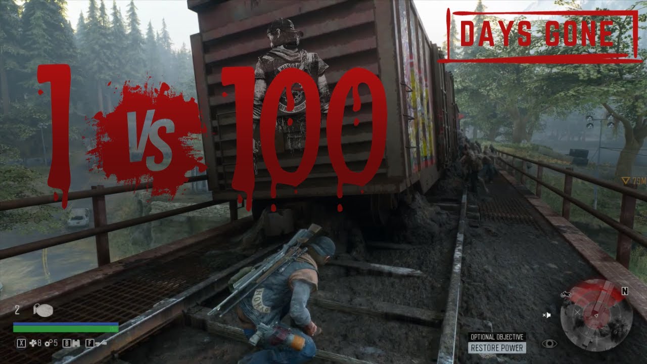 1 man vs 100 zombies | Days Gone - YouTube