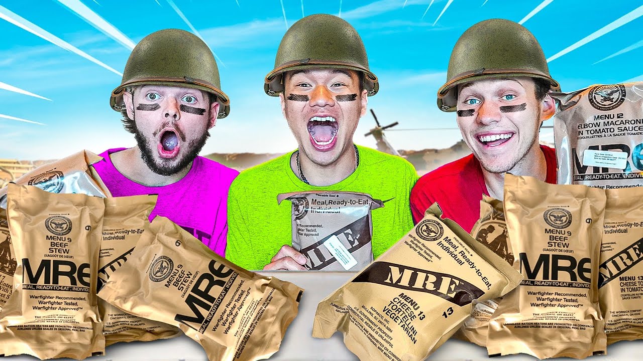 Trying Military MRE w/ Moochie & Jesser! - YouTube