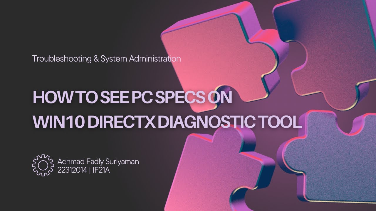 HOW TO SEE PC SPECS WITH DXDIAG??? - YouTube