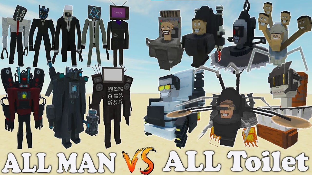 All Skibidi Toilet vs All Skibidi MAN - Boss Animation - TV MAN ...