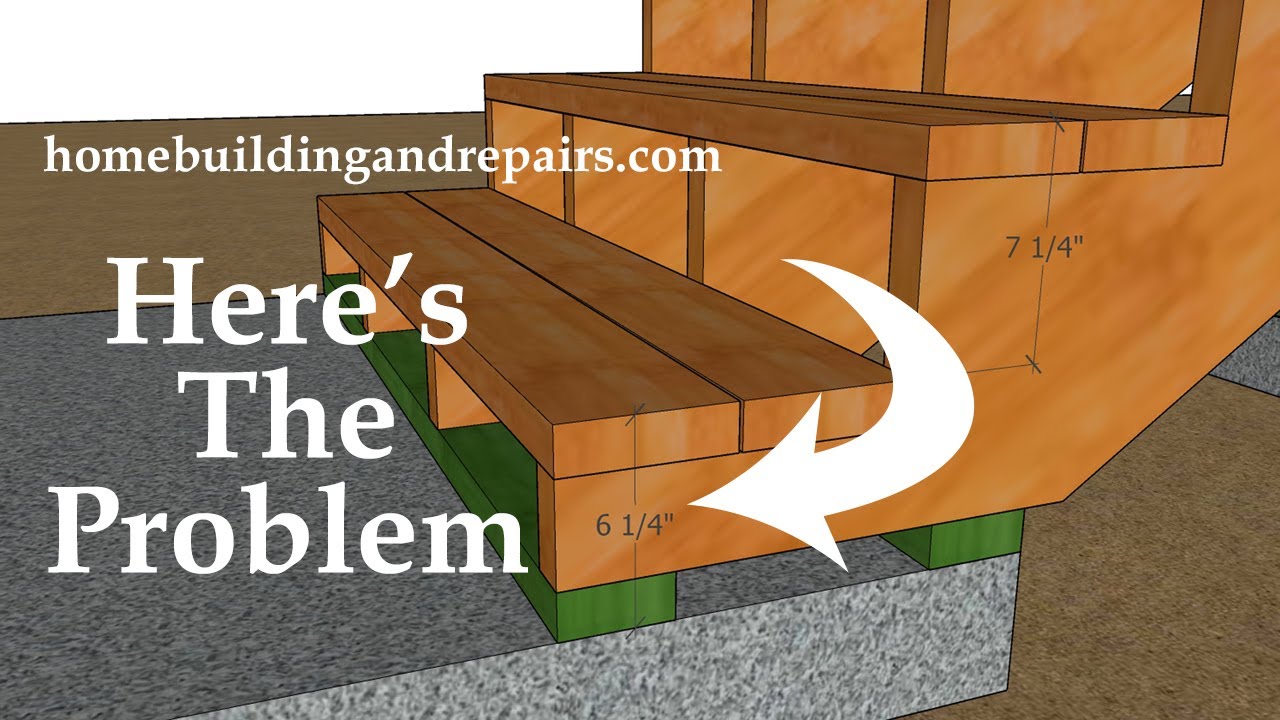 How To Repair Stairway When First Step Is To Low - Pro Tips For Do It ...