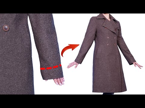How to shorten coat sleeves without going to the tailor easily and quickly!